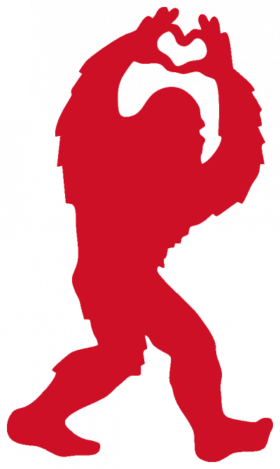 Bigfoot Love Heart Vinyl Sticker – Hippie Shop