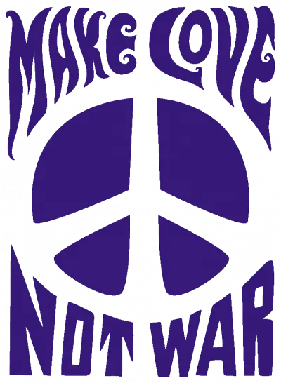 Make Love Not War Vinyl Sticker – Hippie Shop