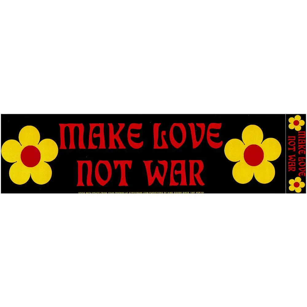 Make Love Not War Bumper Sticker | Hippie Shop