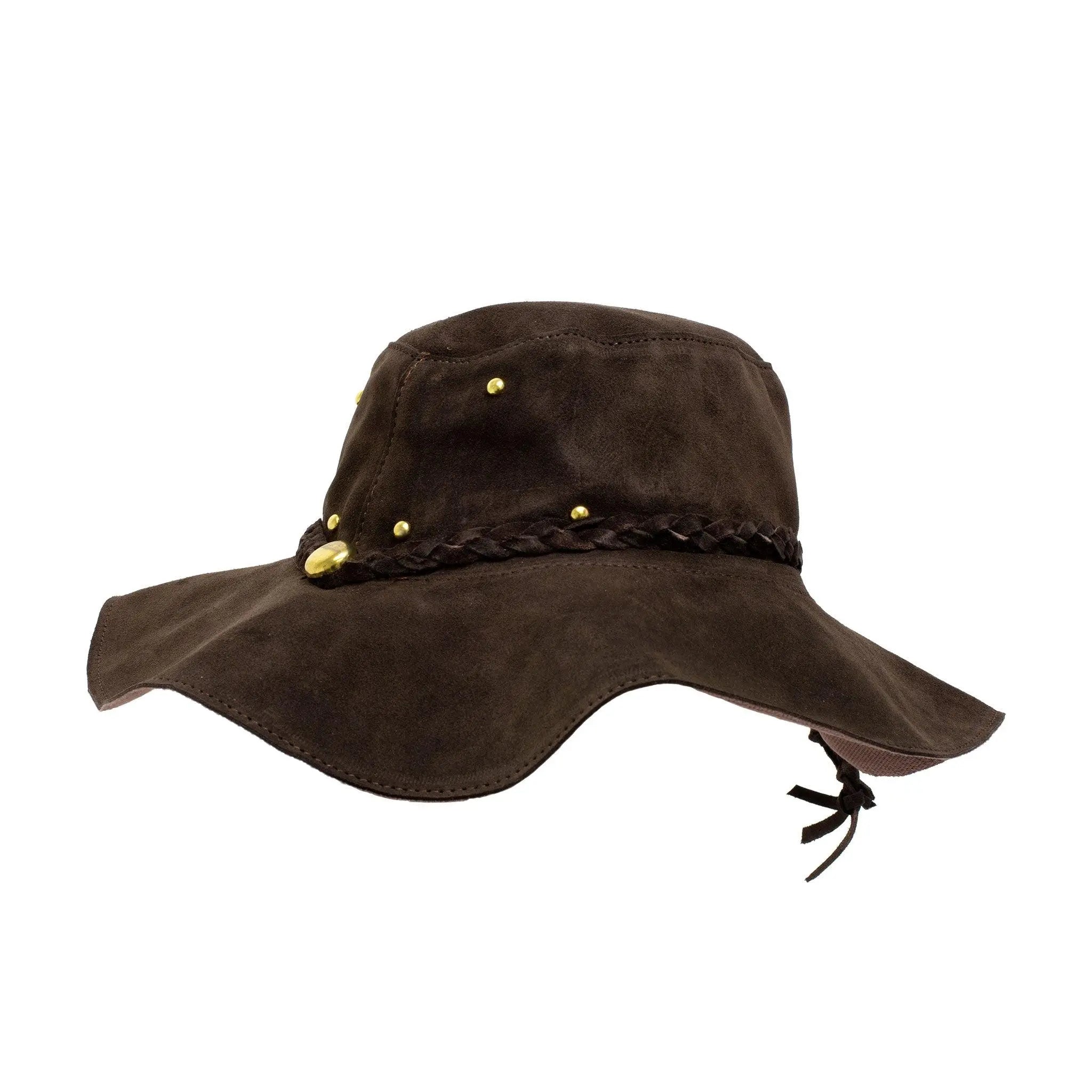 Brown Leather Floppy Hat – Hippie Shop