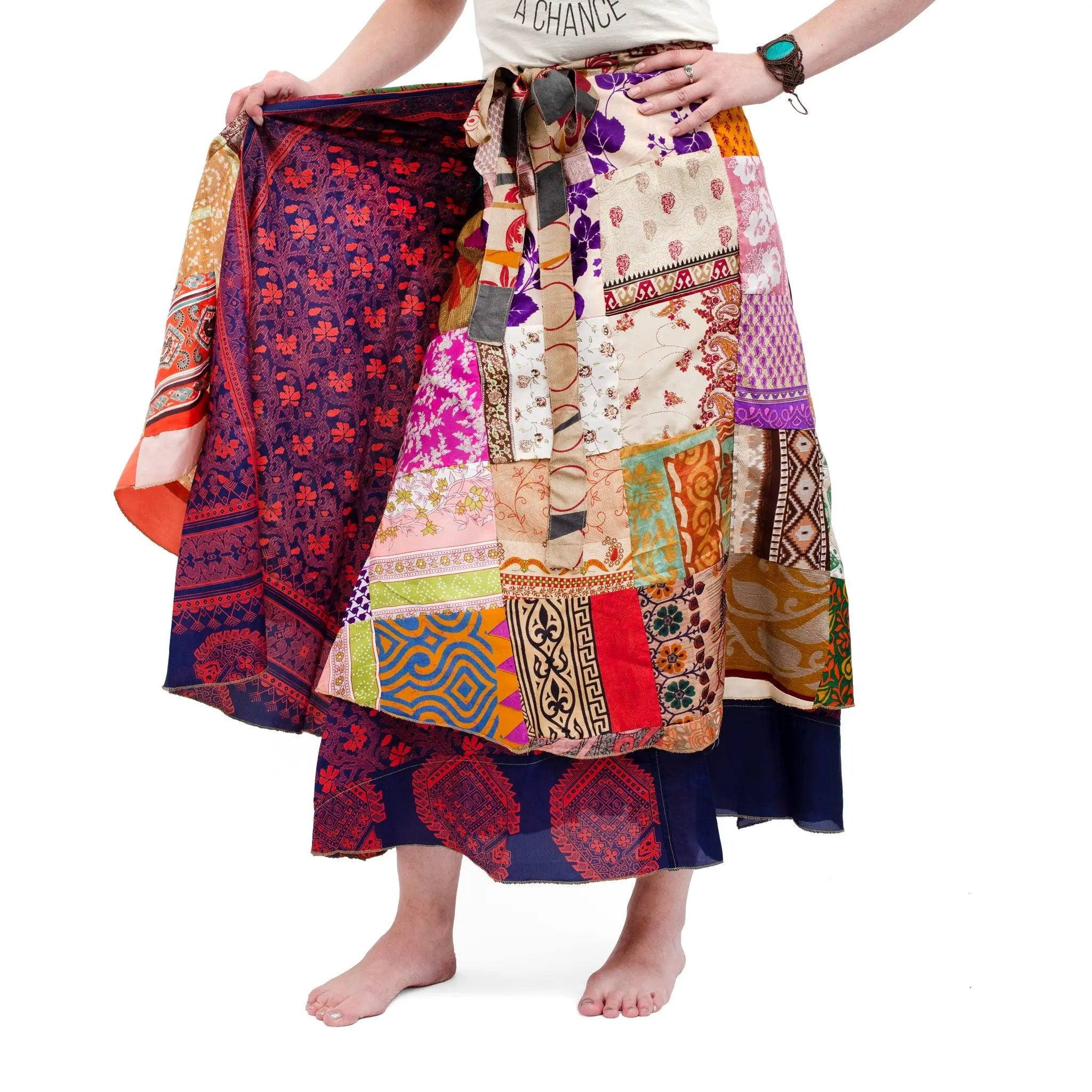 Perfectly Patchwork Wrap Skirt – Hippie Shop