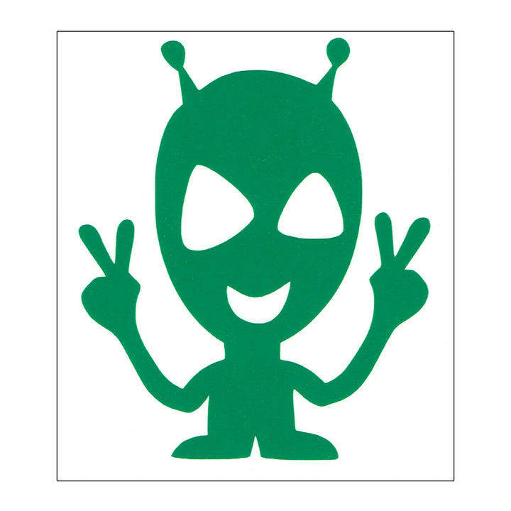 Alien Peace Sign Sticker – Hippie Shop